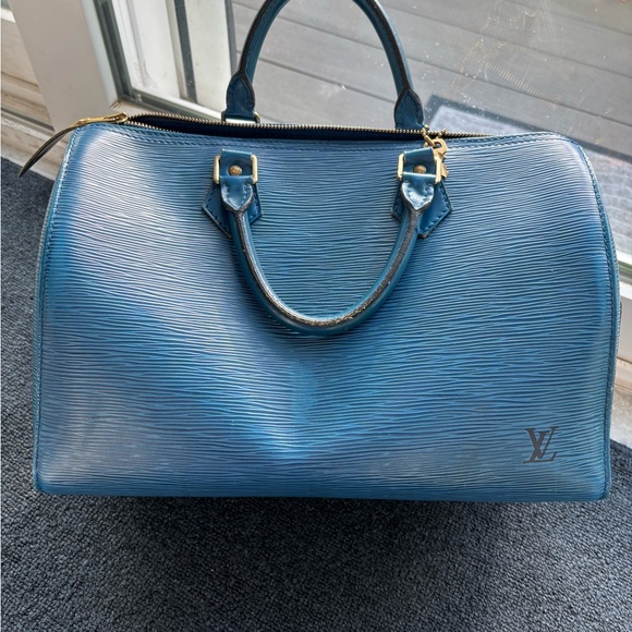 Louis Vuitton | Bags | Louis Vuitton Blue Handbag | Poshmark